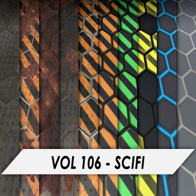 Hand Painted Textures – Vol 106 – Sci-Fi 3D Texture by oleekconder