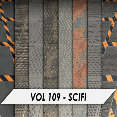 Hand Painted Textures – Vol 109 – Sci-Fi 3D Texture by oleekconder