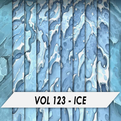 Stylized Textures – Vol 123 – Ice - 3D Texture by oleekconder