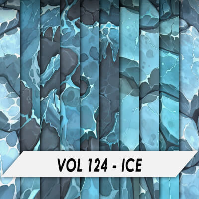 Hand Painted Textures – Vol 124 – Ice - 3D Texture by oleekconder