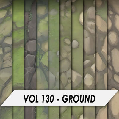 Hand Painted Textures – Vol 130 – Ground - 3D Texture by oleekconder