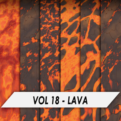Stylized Textures - Vol 18 - Lava 3D Texture by oleekconder