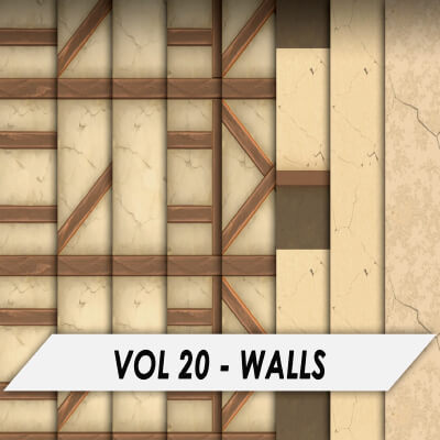 Hand Painted Textures - Vol 20 - Walls 3D Texture by oleekconder