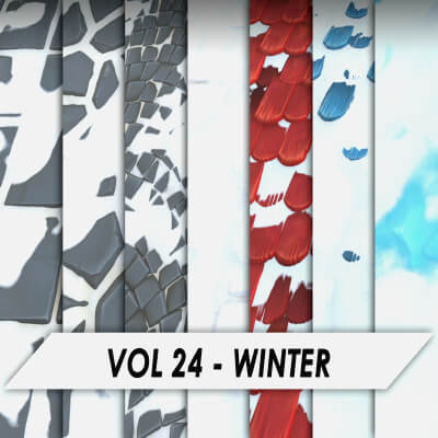 Hand Painted Textures - Vol 24 - Winter 3D Texture by oleekconder