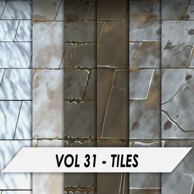 Hand Painted Textures – Vol 31 – Tiles - 3D Texture by oleekconder
