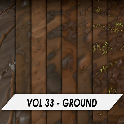 Stylized Textures - Vol 33 - Ground 3D Texture by oleekconder