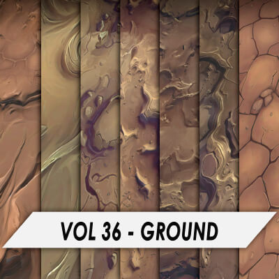 Hand Painted Textures - Vol 36 - Ground 3D Texture by oleekconder