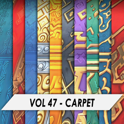Stylized Textures – Vol 47 – Carpet - 3D Texture by oleekconder