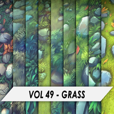 Hand Painted Textures - Vol 49 - Grass 3D Texture by oleekconder