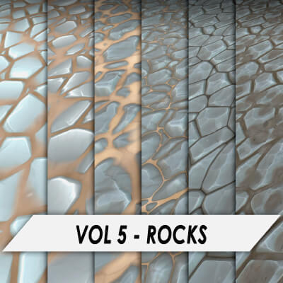 Hand Painted Textures - Vol 5 - Rocks Free 3D Texture by oleekconder