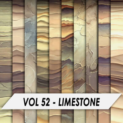 Hand Painted Textures – Vol 52 – Limestone - 3D Texture by oleekconder