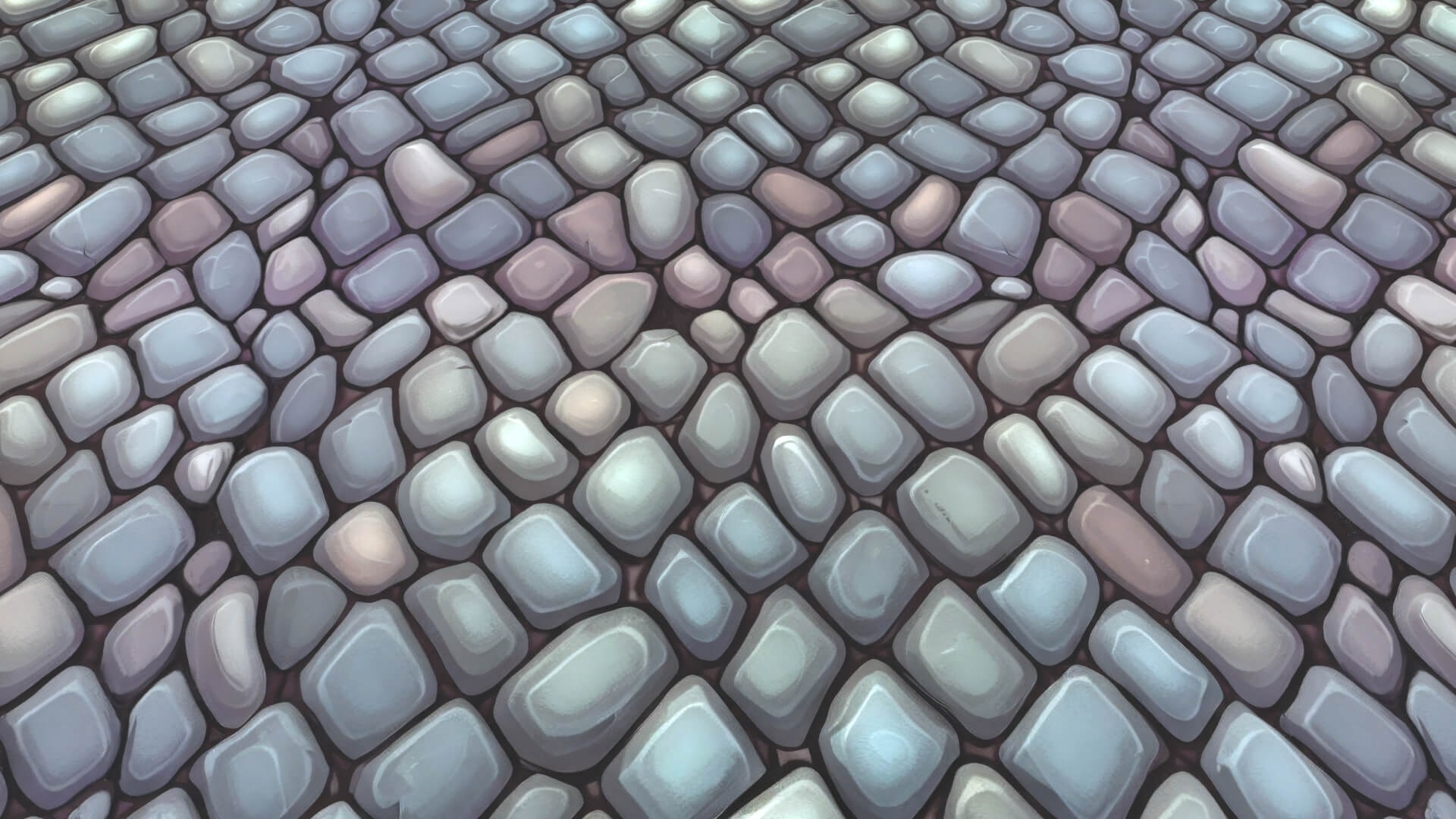 Hand Painted Textures – Vol 54 – Cobblestone - 3D Texture by oleekconder