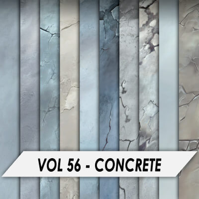 Hand Painted Textures – Vol 56 – Concrete - 3D Texture by oleekconder