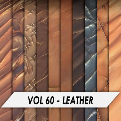 Stylized Textures – Vol 60 – Leather - 3D Texture by oleekconder