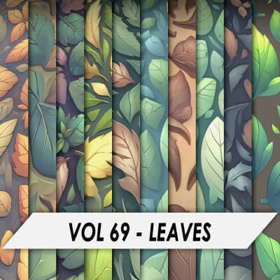 Hand Painted Textures – Vol 69 – Leaves - 3D Texture by oleekconder