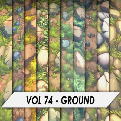 Stylized Textures – Vol 74 – Ground - 3D Texture by oleekconder