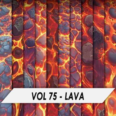 Stylized Textures – Vol 75 – Lava - 3D Texture by oleekconder
