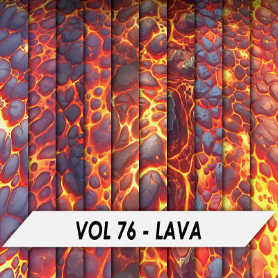 Hand Painted Textures – Vol 76 – Lava - 3D Texture by oleekconder