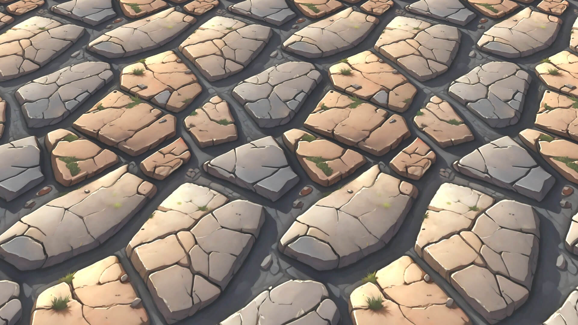 Hand Painted Textures – Vol 78 – Pavement - 3D Texture by oleekconder