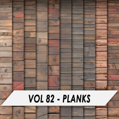 Stylized Textures – Vol 82 – Planks - 3D Texture by oleekconder