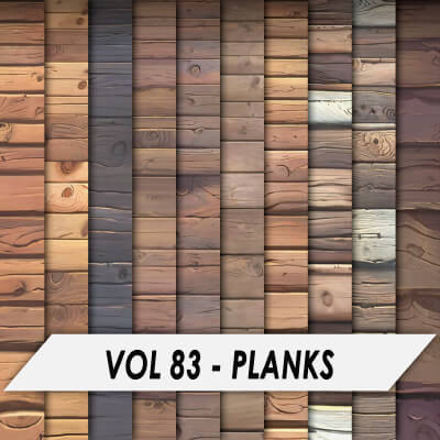 Stylized Textures – Vol 83 – Planks - 3D Texture by oleekconder