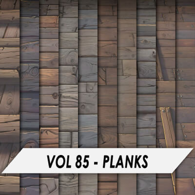 Hand Painted Textures – Vol 85 – Planks - 3D Texture by oleekconder
