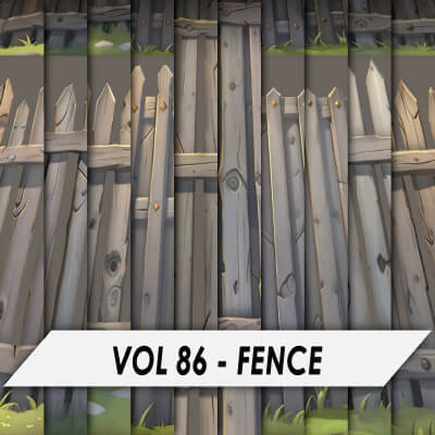 Hand Painted Textures – Vol 86 – Fence - 3D Texture by oleekconder