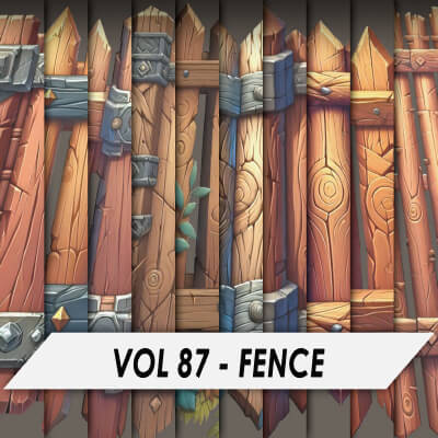 Hand Painted Textures – Vol 87 – Fence - 3D Texture by oleekconder