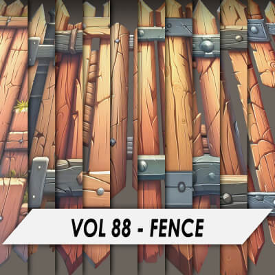 Stylized Textures – Vol 88 – Fence - 3D Texture by oleekconder