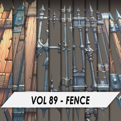 Hand Painted Textures – Vol 89 – Fence - 3D Texture by oleekconder