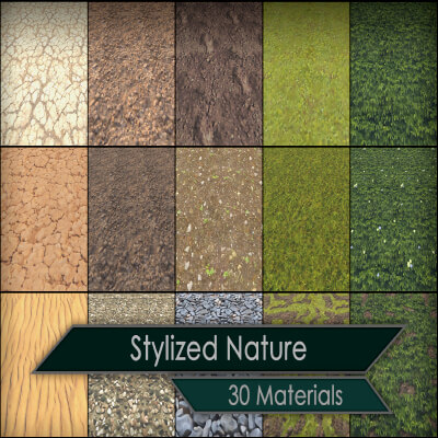 Stylized Nature Textures - Free 3D Texture by oleekconder