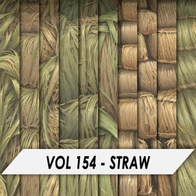 Stylized Textures – Vol 154 – Straw - 3D Texture by oleekconder