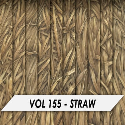 Stylized Textures – Vol 155 – Straw - 3D Texture by oleekconder