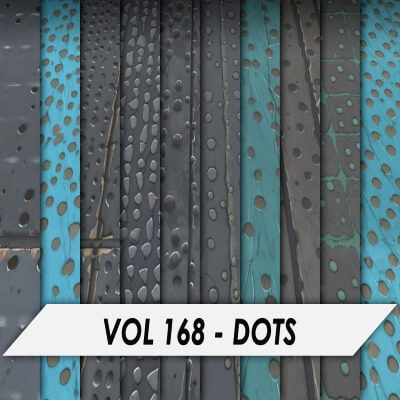 Stylized Textures – Vol 168 – Dots - 3D Texture by oleekconder