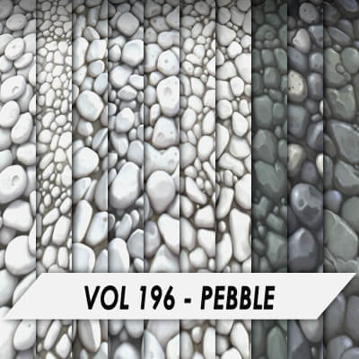 Stylized Textures – Vol 196 – Pebble - 3D Texture by oleekconder