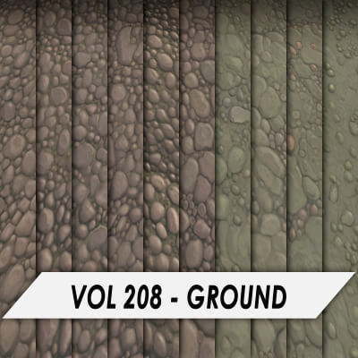Stylized Textures – Vol 208 – Ground - 3D Texture by oleekconder