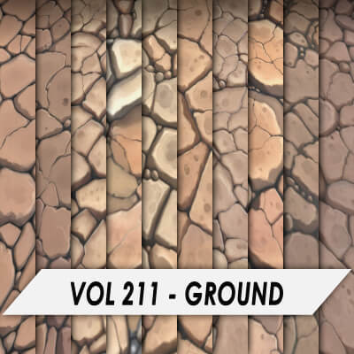 Stylized Textures – Vol 211 – Ground - 3D Texture by oleekconder
