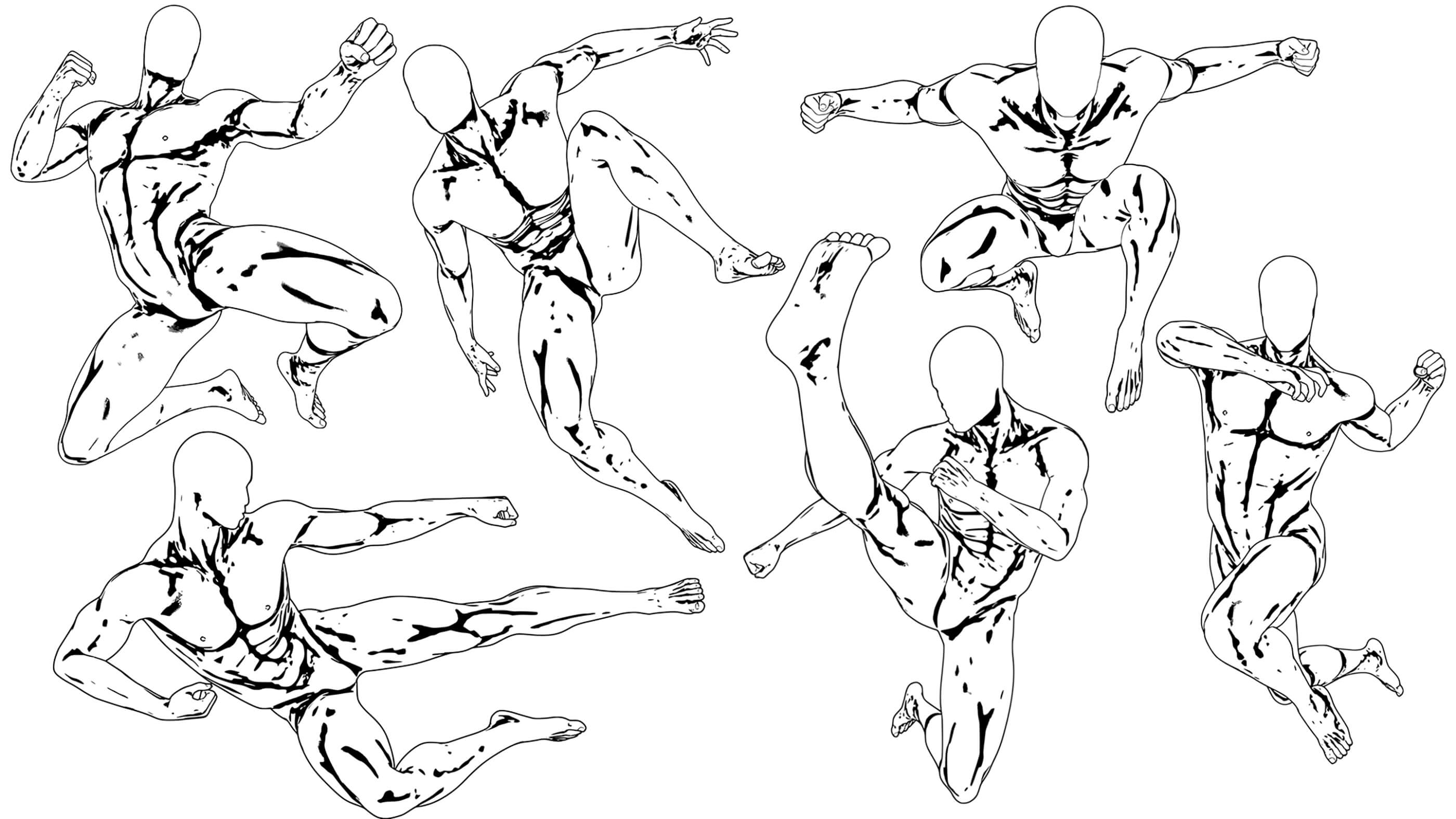 500 Cheat Brushes Male Dynamic Poses - Free Reference Photo Set by ...