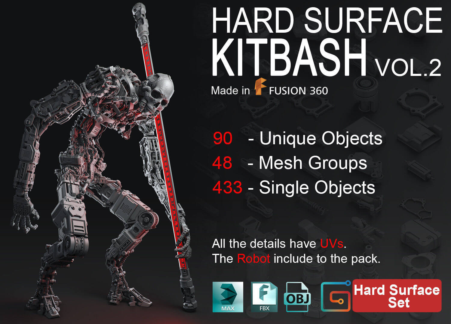 Hard Surface Kitbash Vol 2 3D Render, Digital Art by OlegUshenok