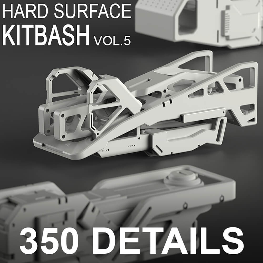 Hard Surface Kitbash Vol 5 3D Render, Digital Art by OlegUshenok