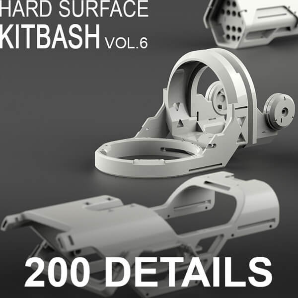 Hard Surface Kitbash Vol 5 3D Render, Digital Art by OlegUshenok