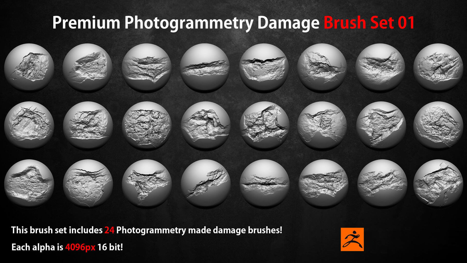 Photogrammetry Wall Damages Brushes and Alphas - Brush or Tool by ...