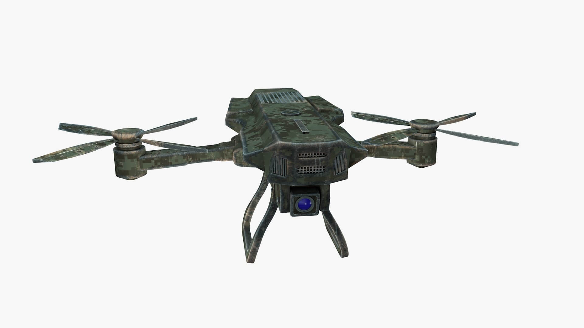 Detailed Military Drone Reconnaissance - 3D Model by Oleksandr Vilchynskyi