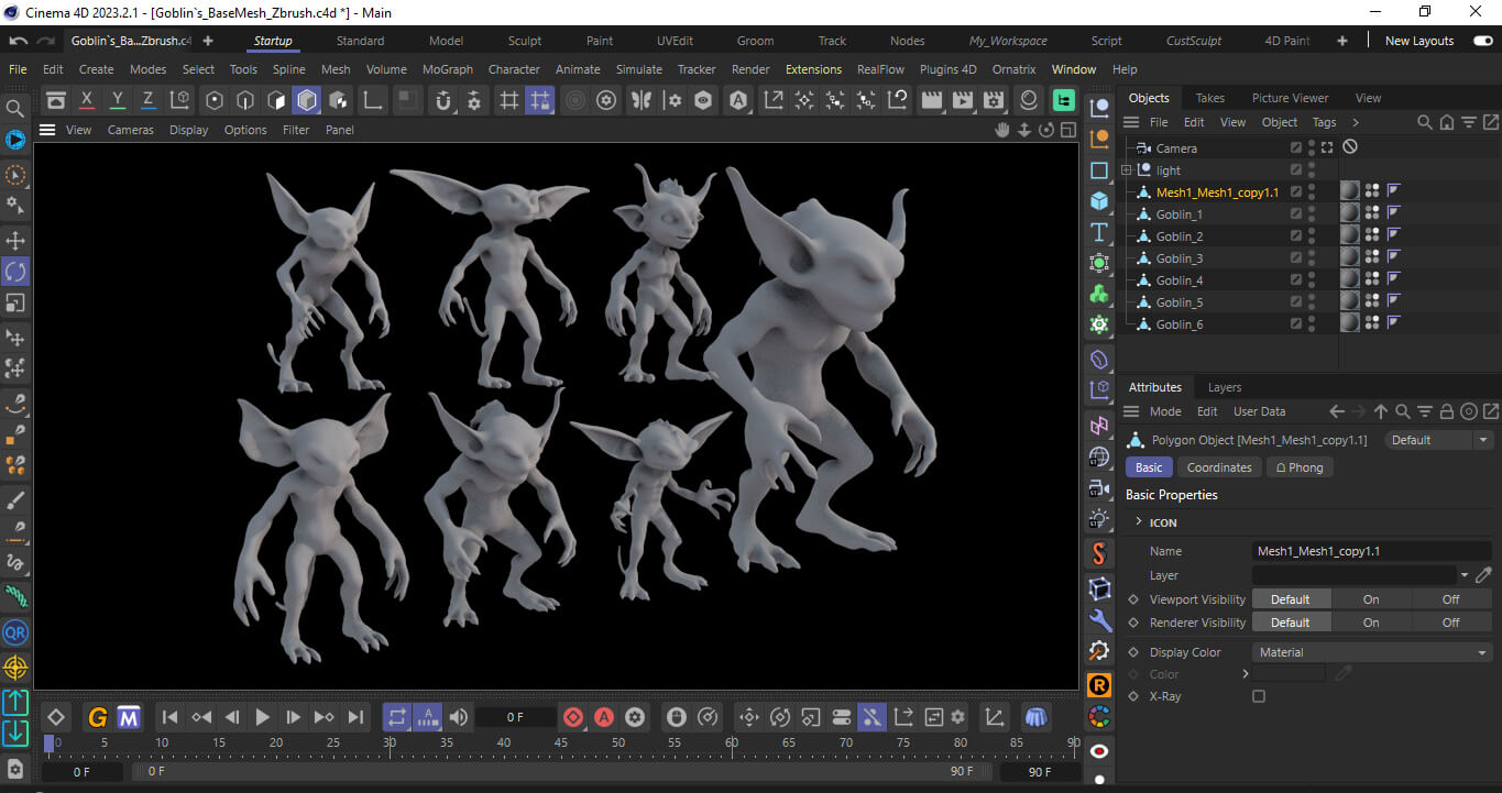 Goblin Character Base Mesh Set - 3D Model by Oleksandr Vilchynskyi