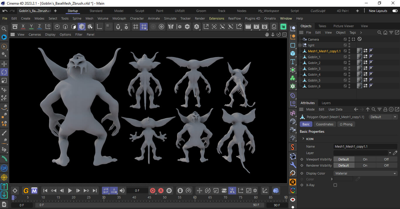 Goblin Character Base Mesh Set - 3D Model by Oleksandr Vilchynskyi