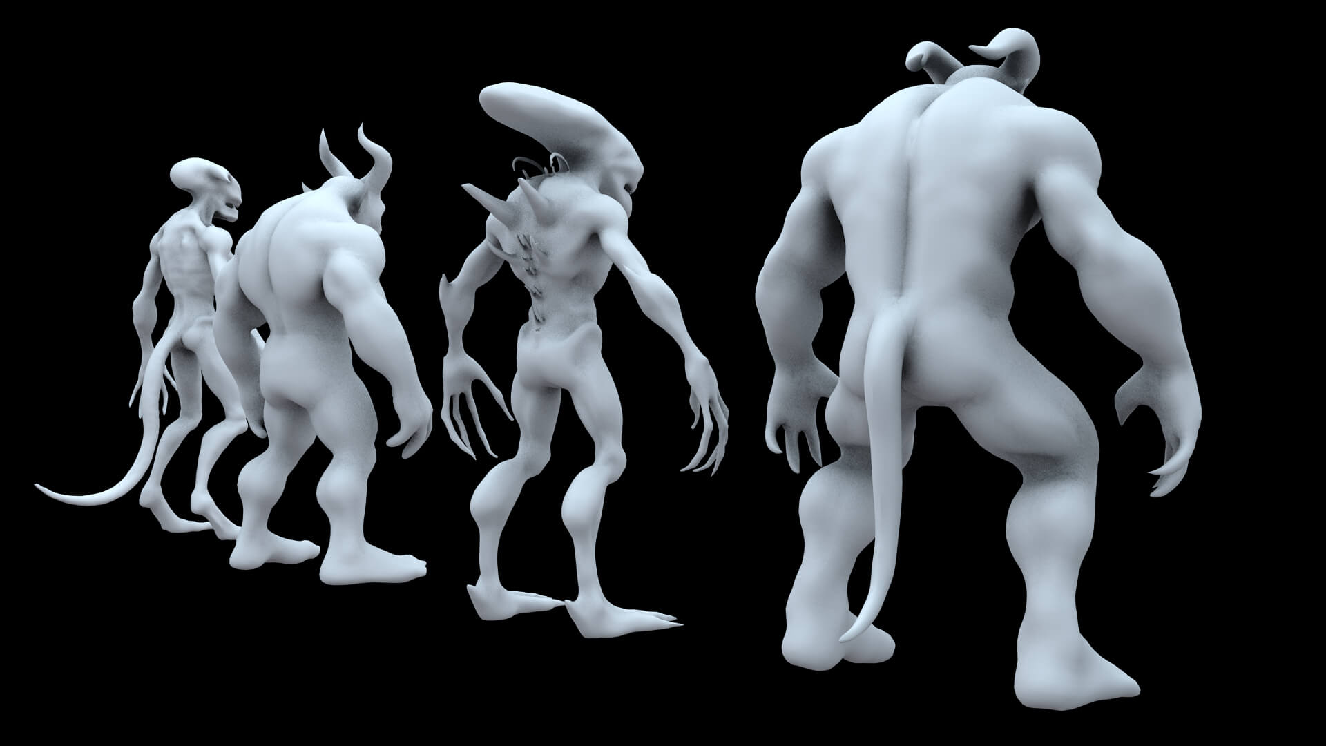 Monster and Demon Base Mesh Kit II 11 Diverse Designs - 3D Model by ...