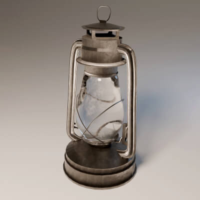 Old Oil Lantern - 3D Model by oliviaart