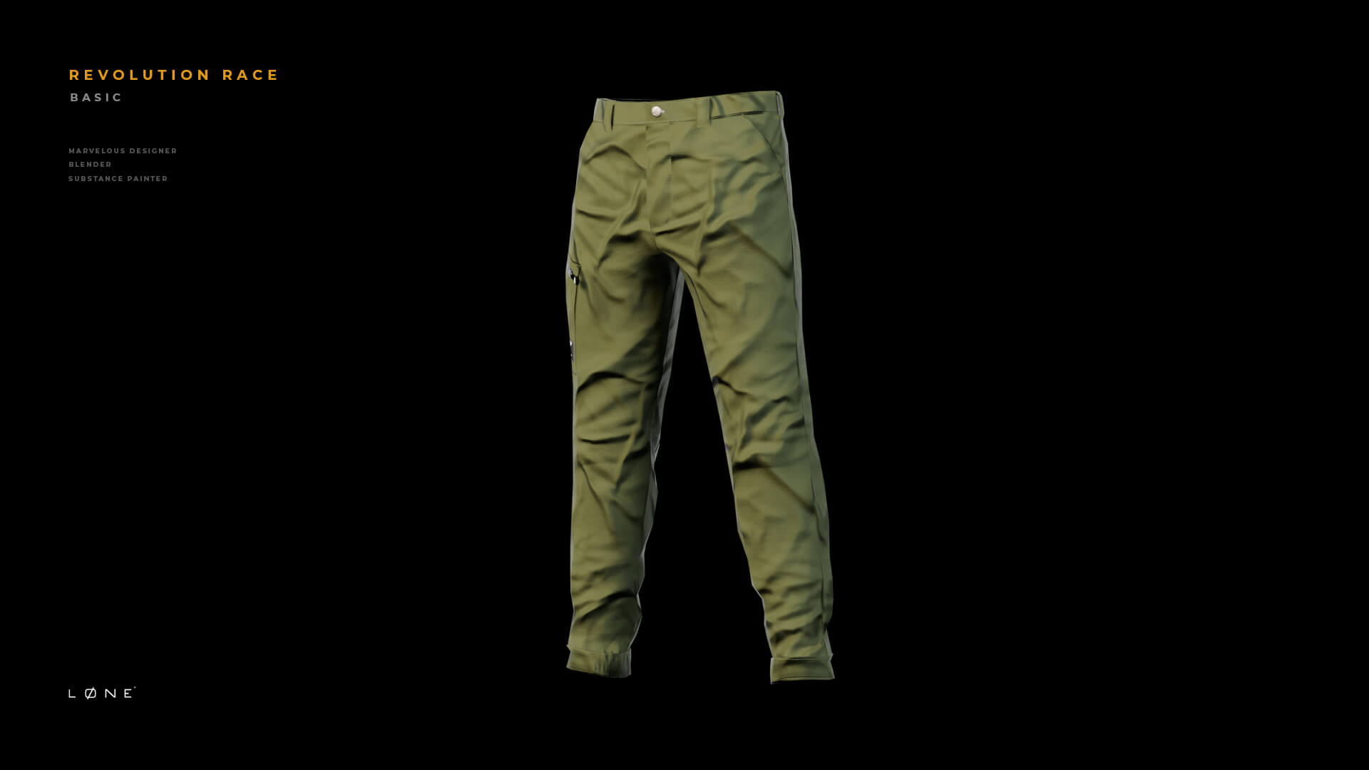 Revolution Race Basic Pants - 3D Model by OlivierOGrady