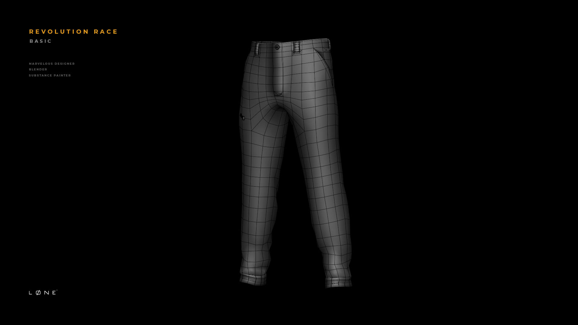 Revolution Race Basic Pants - 3D Model by OlivierOGrady