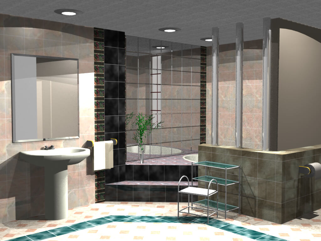 Luxury Bathroom Style - 3D Model by ollli3d